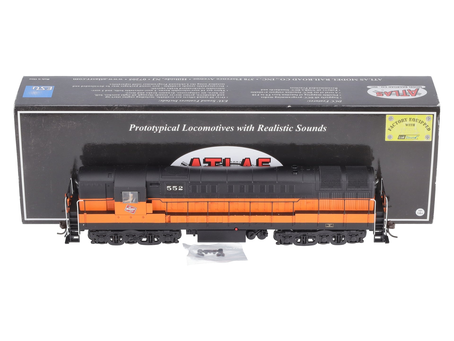 Atlas 10002248 HO MILW Train Master Locomotive #552 w/DCC/Sound – Trainz