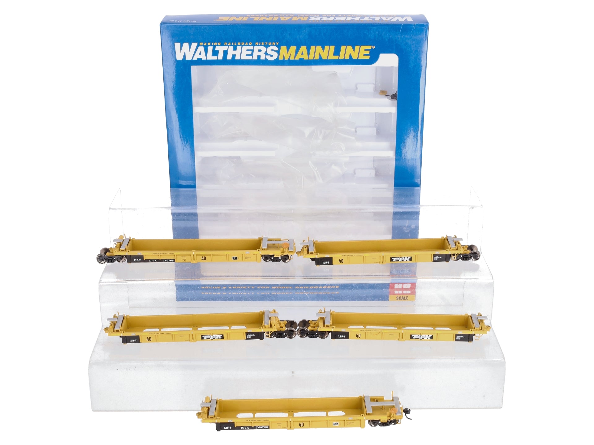 Walthers 910-55609 HO DTTX Thrall 5-Unit 40' Well Cars – Trainz