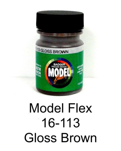 Badger 16-113 Gloss Brown Modelflex Automotive Acrylic Paint - 1 oz. B – Trainz