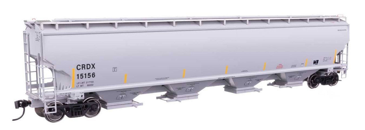 Walthers 920-110316 HO CRDX 67' Trinity 6351 4-Bay Covered Hopper RTR – Trainz