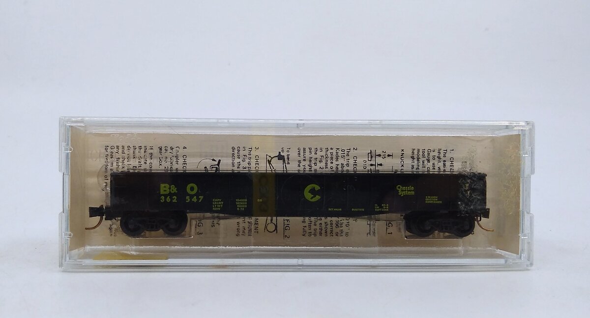 Micro-Trains 04600010 N B&O 50' Fishbelly Side Gondola w/ Drop Ends #3 – Trainz