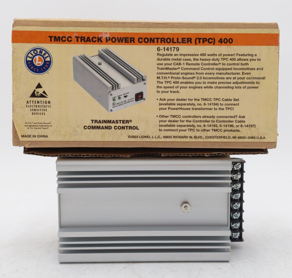 Lionel 6-14179 O TMCC TPC 400 Track Power Controller EX/Box – Trainz