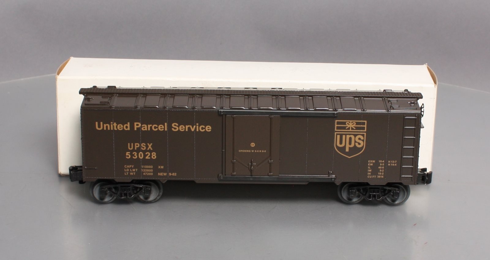 KMT 53028 O Scale UPS Delivery Boxcar #53028 – Trainz