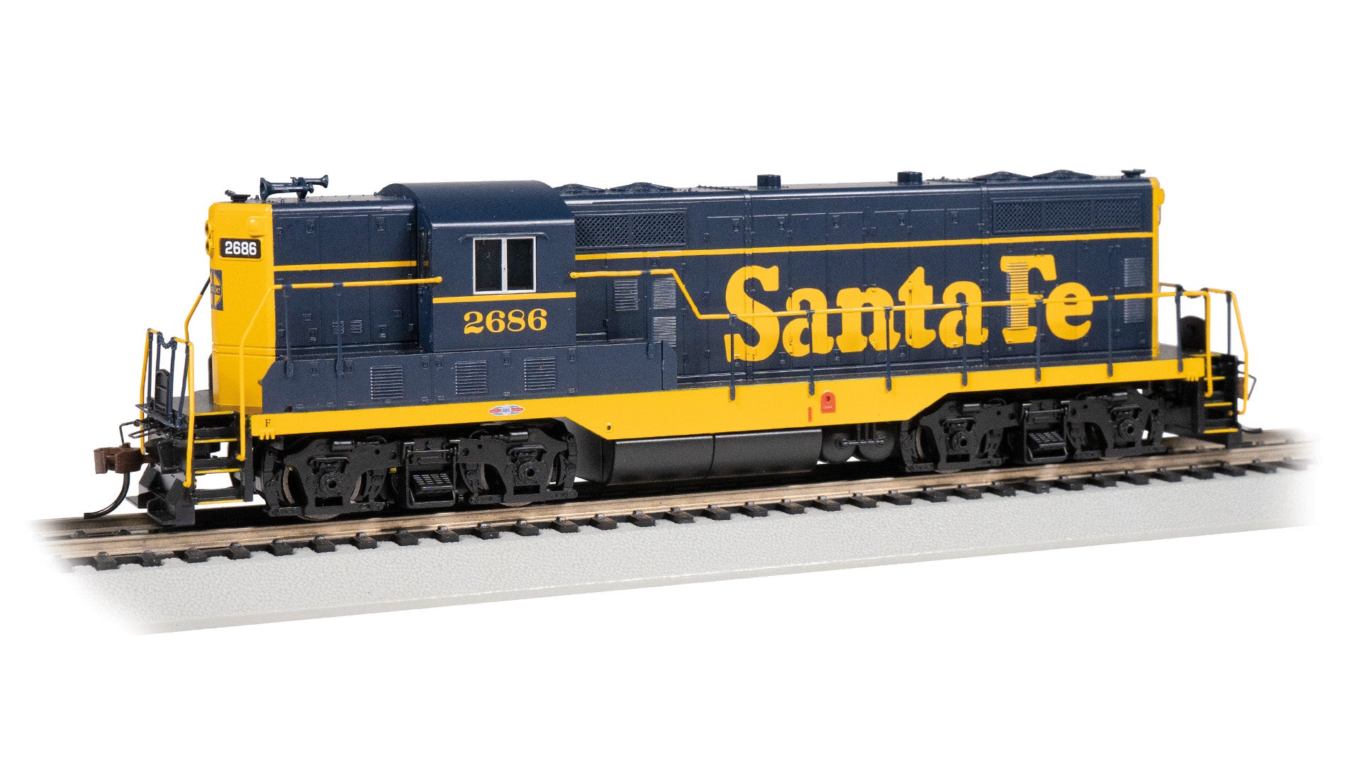Bachmann 69104 HO Santa Fe EMD GP7 Diesel Locomotive #2686 – Trainz