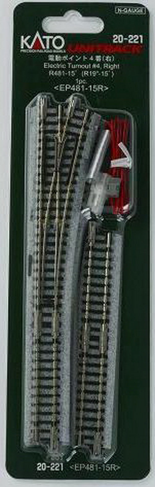 Kato 20-221 N UniTrack 19" Radius Curved # 4 Right Hand Electric Turno – Trainz