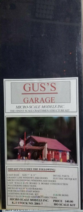 Micro-Scale Models 2001-7 HO Scale Gus's Garage Craftsman Building Kit ...