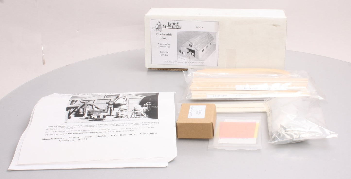 Western Scale Models M-16 O Scale Blacksmith Shop Kit – Trainz