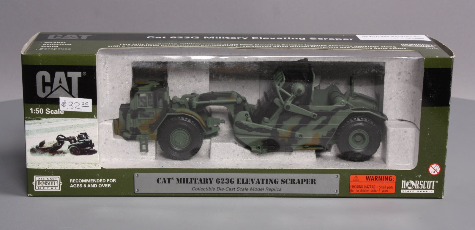 Norscot 55112 1:50 Caterpillar 623G Elevating Scraper Military Vehicle ...