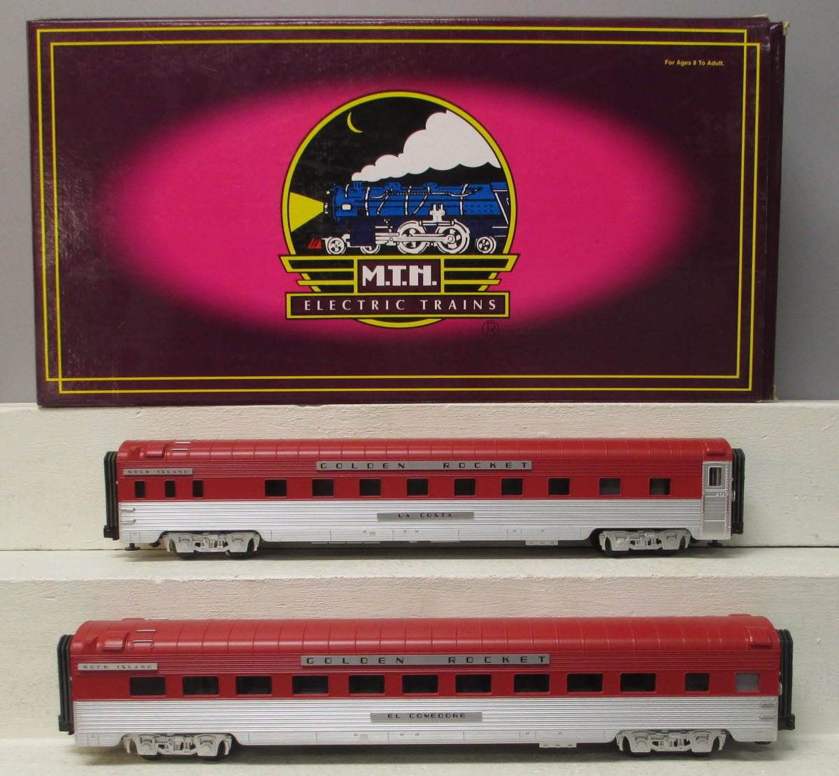 MTH 20-6612 O Gauge Rock Island 70' Streamlined Sleeper/Diner (2 Car S ...