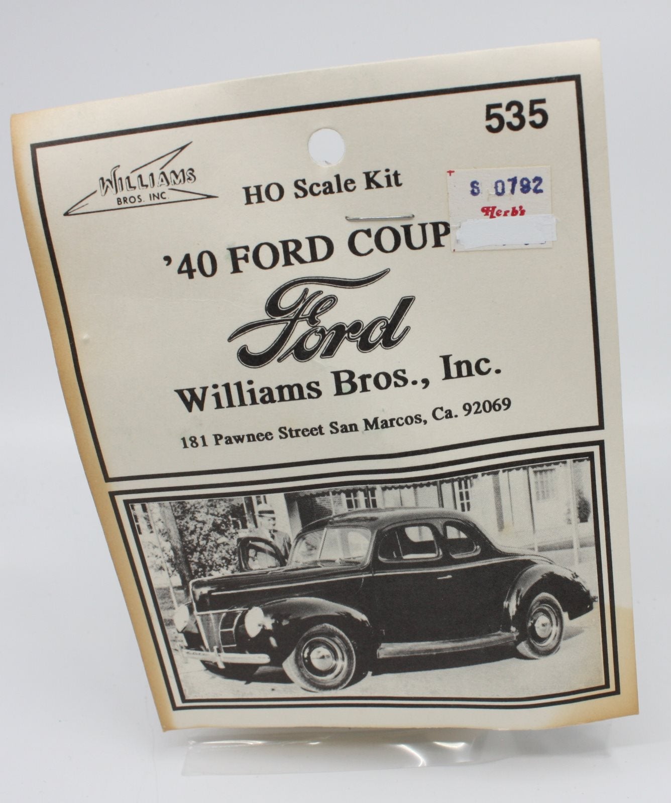 Williams Brothers 53500 HO 1940 Clear Ford Coupe – Trainz