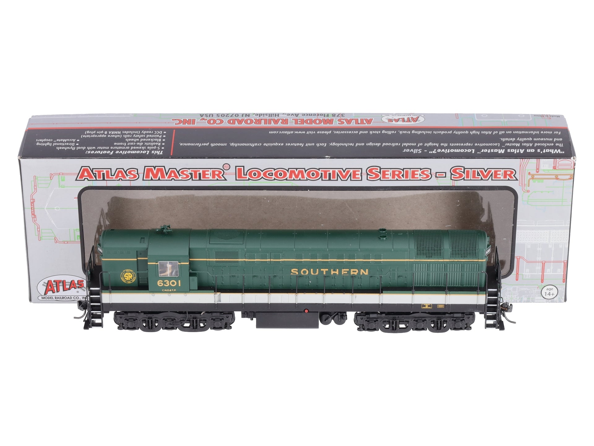 Atlas 10002230 HO Scale Southern Diesel Locomotive # 6301 – Trainz