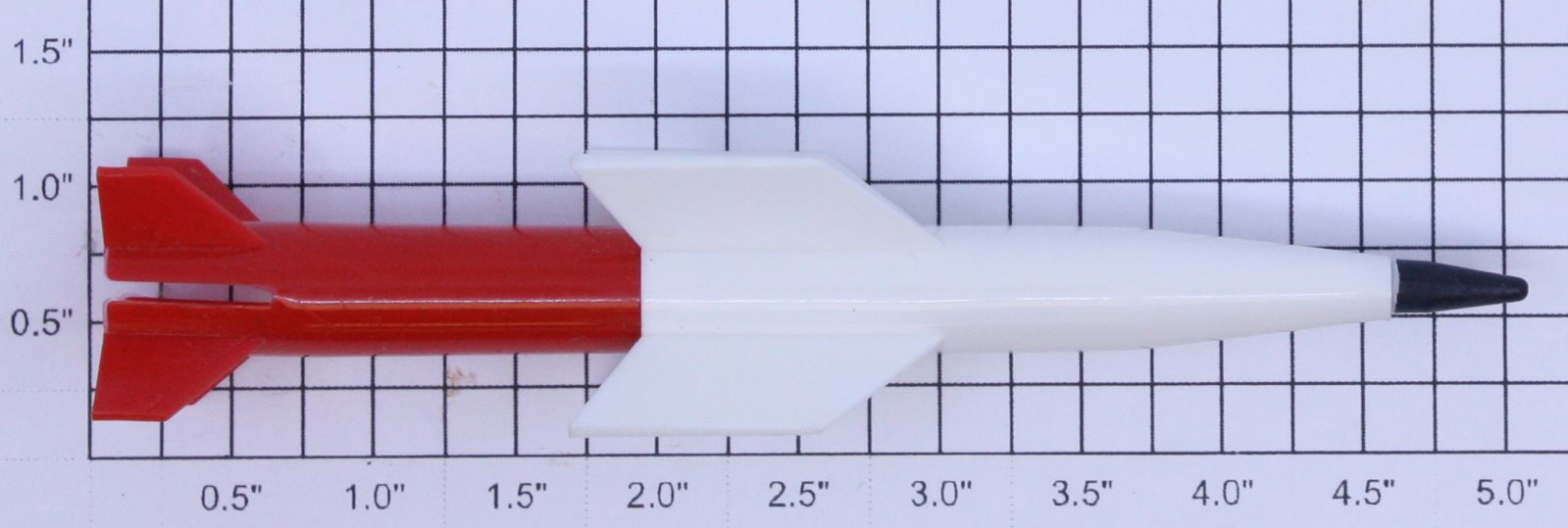 Lionel 6650-80 White over Red Minuteman Rocket Missile with Dark Blue ...