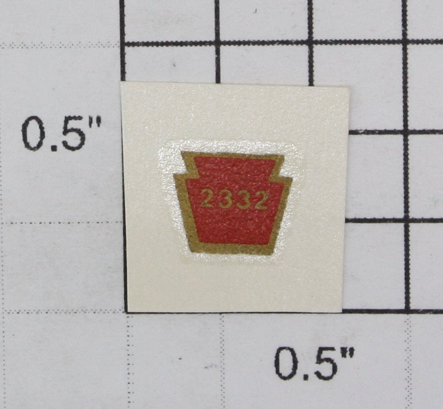 Lionel 2332-17 PRR Keystone "2332" Nose Water Soluble Decal – Trainz