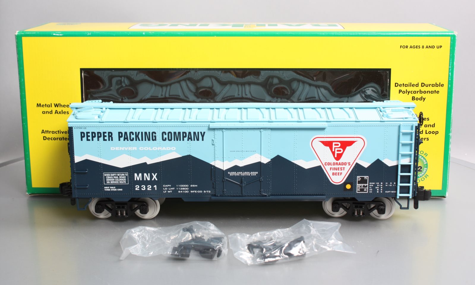 MTH 70-78006 G Scale Pepper Packing 40' Reefer Car #2321 NIB – Trainz
