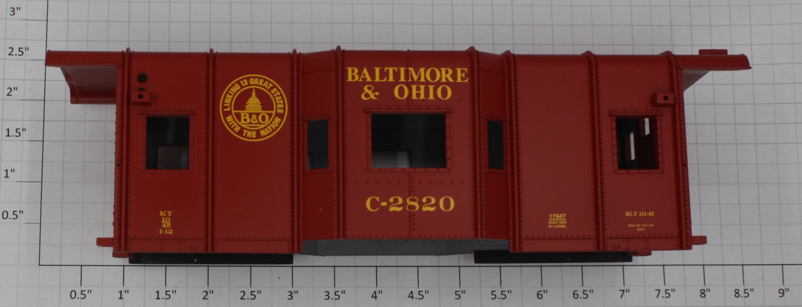 Lionel 17647-5 #C-2820 B&O I-12 Caboose Shell – Trainz