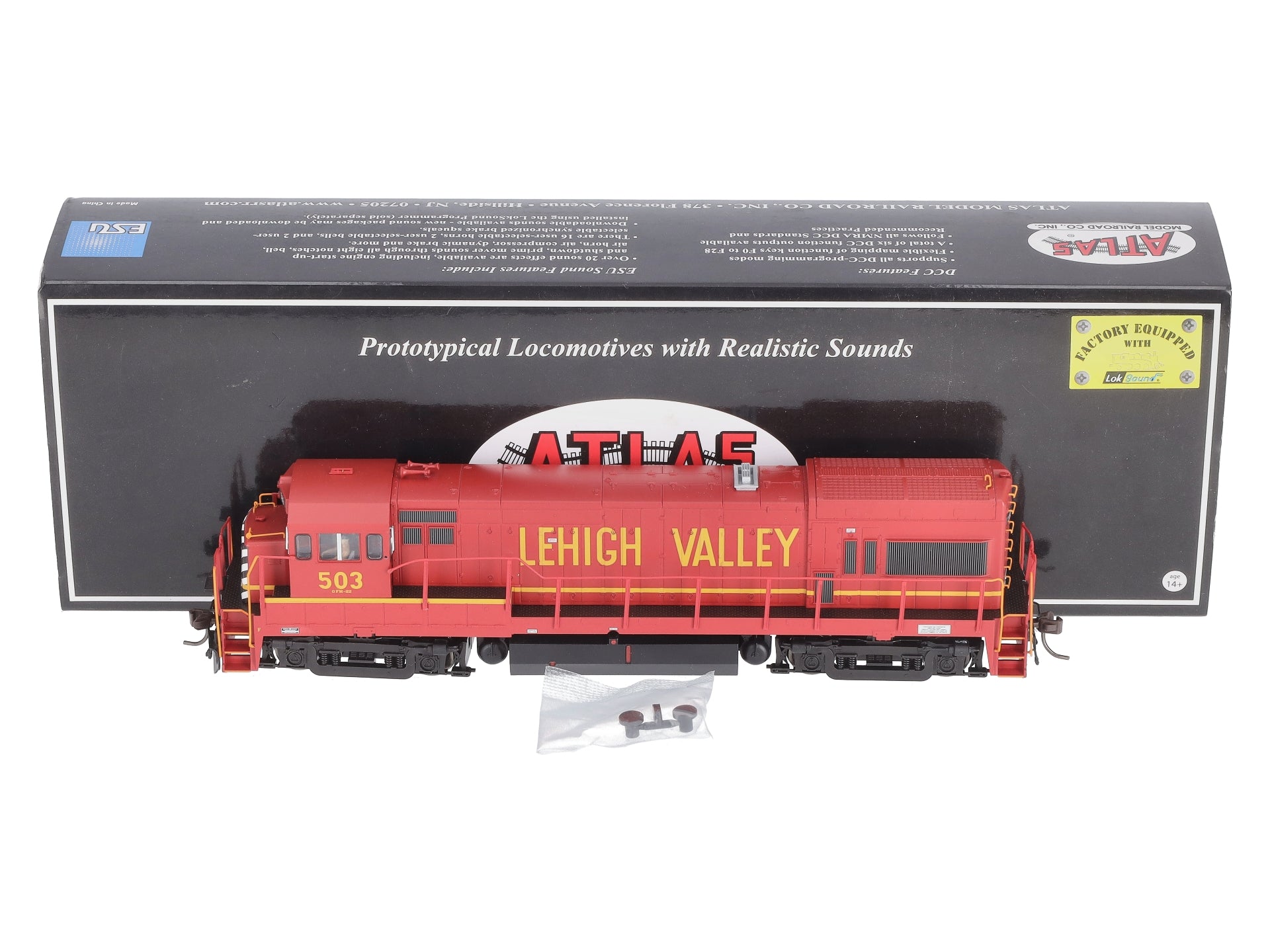 Atlas 10003445 HO Scale Lehigh Valley U23B Low Nose Locomotive #503 w ...