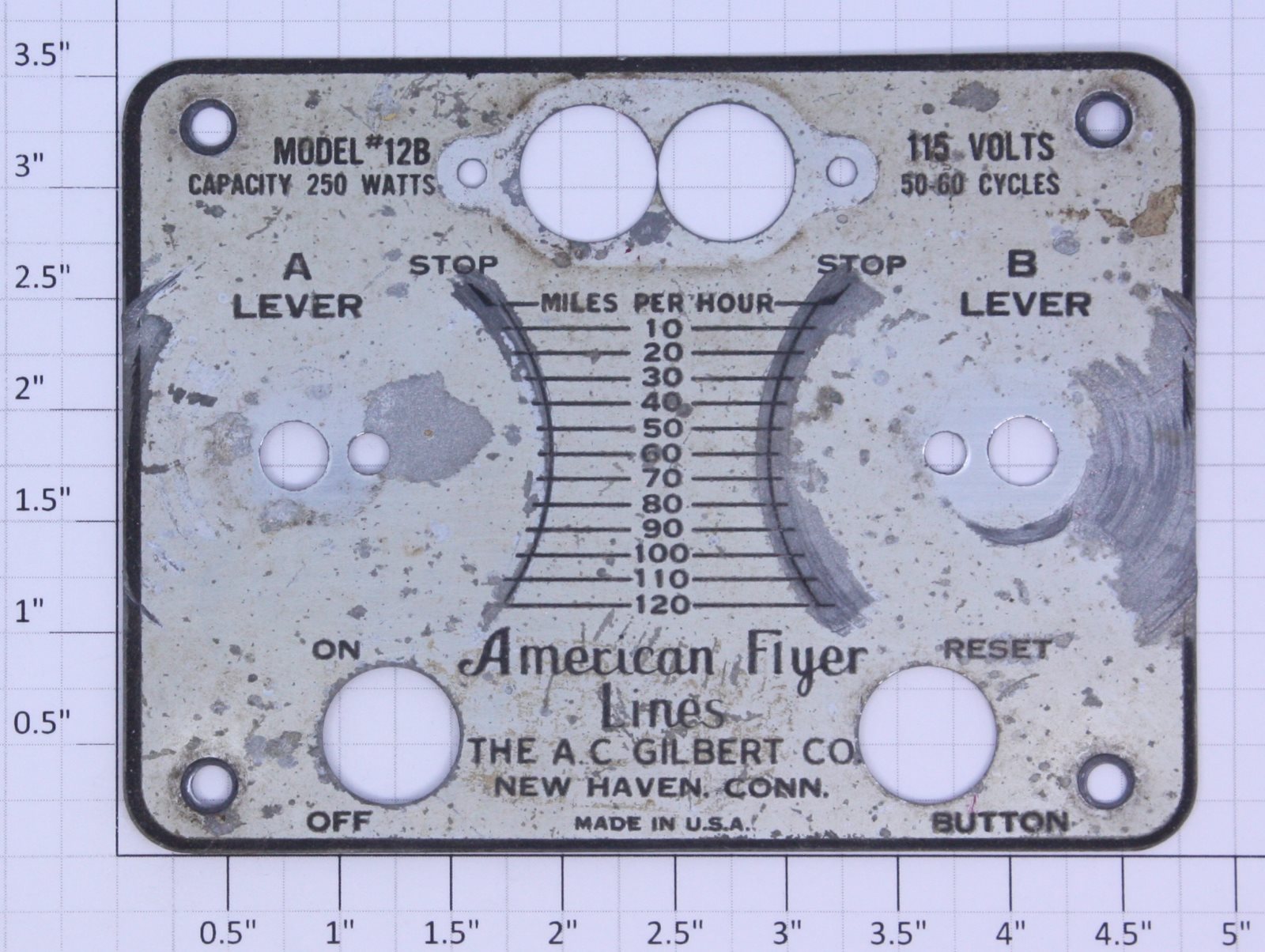 American Flyer PA12B375 S Gauge 250 Watt Transformer Face Plate – Trainz