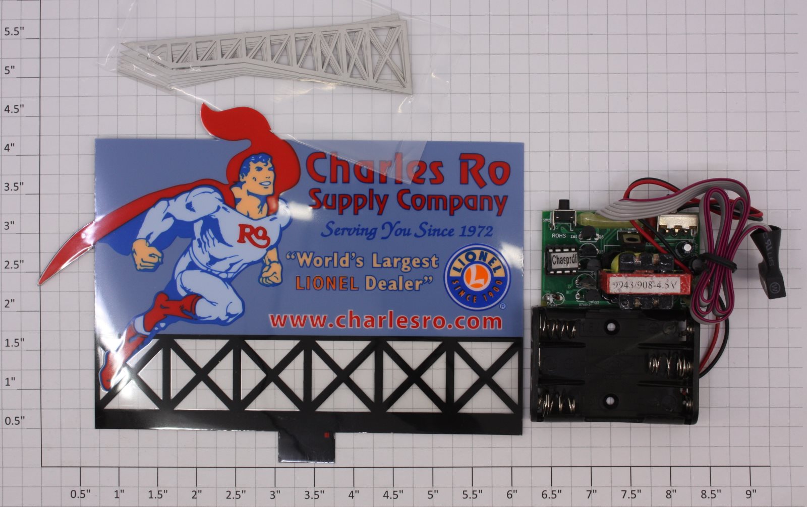 Miller Engineering O Scale Charles Ro Supply Company Animated Neon Sig ...