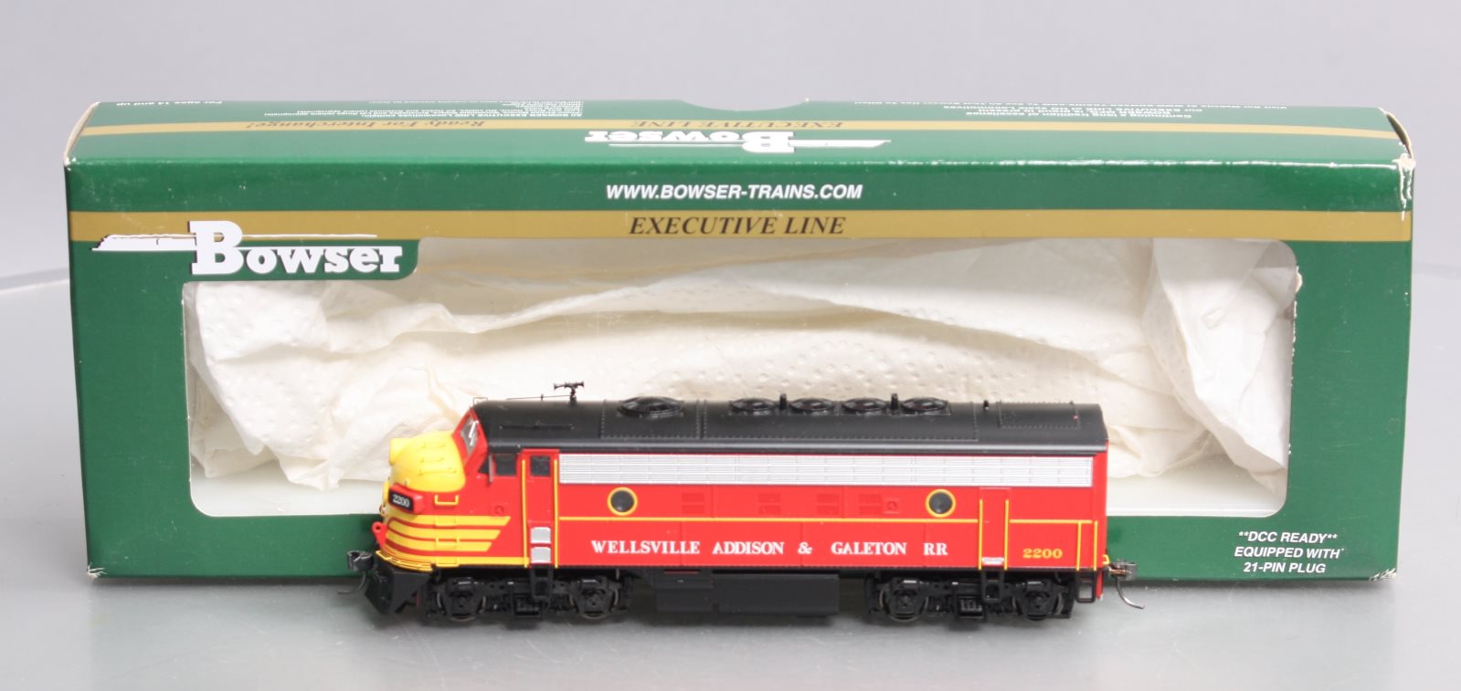 Bowser 24078 HO Wellsville Addison and Galeton EMD F-7A #2300 – Trainz