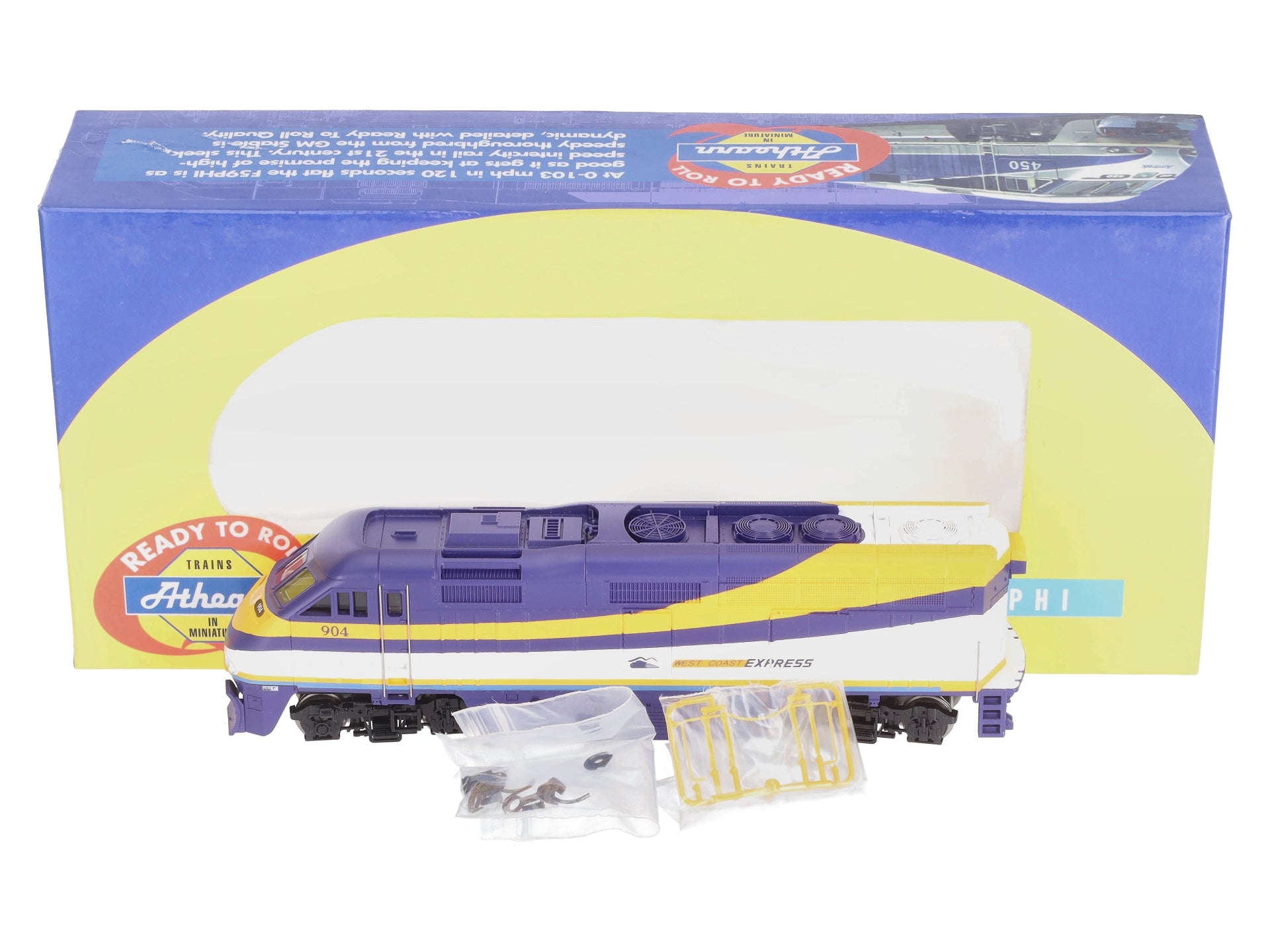 Athearn 2615 HO Scale West Coast Express Powered F59PHI Diesel Locomot ...
