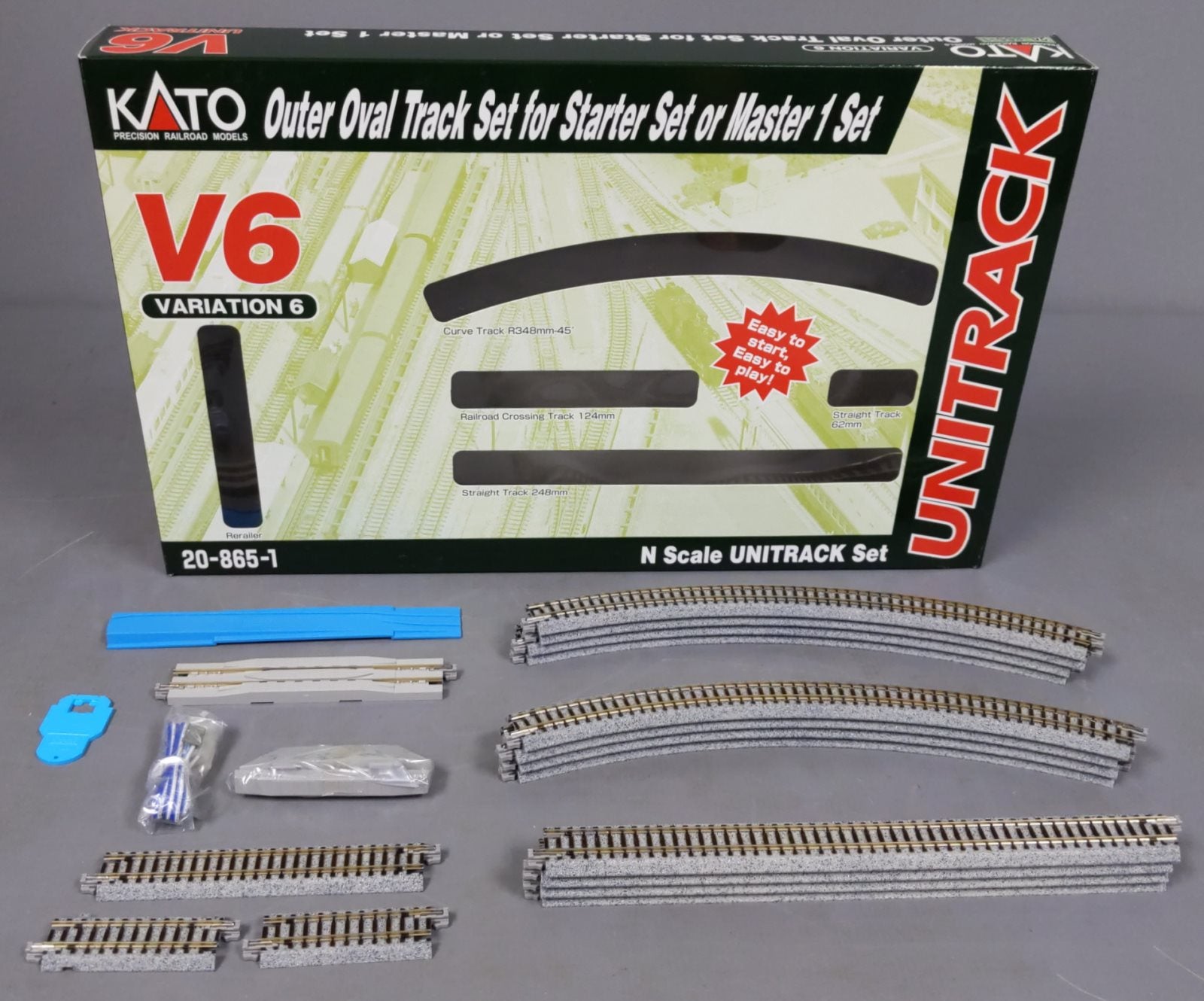 Kato 20-865-1 N Scale V6 Outside Loop Track Set – Trainz