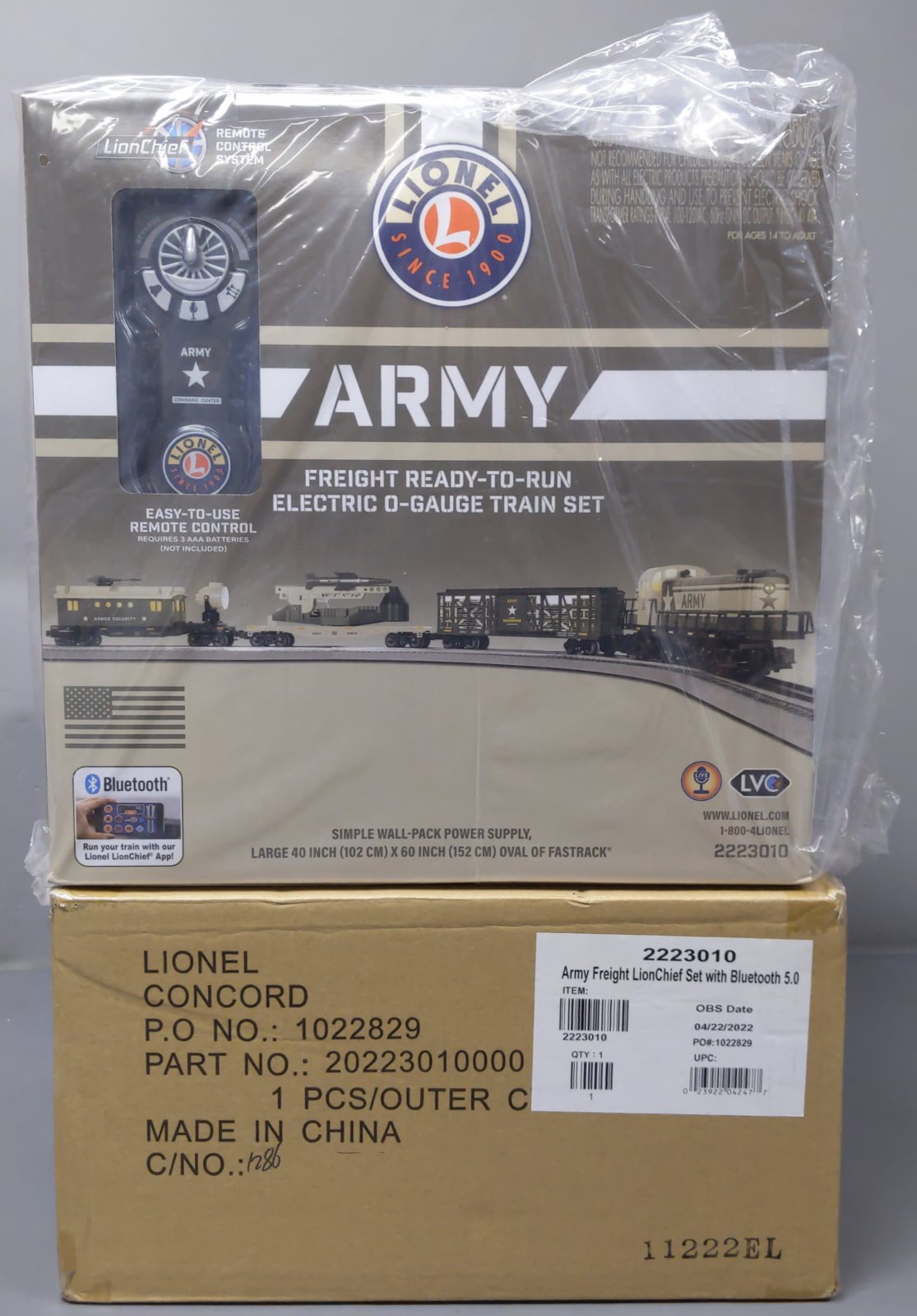 Lionel 2223010 O Gauge US Army LionChief Diesel Freight Starter Train ...