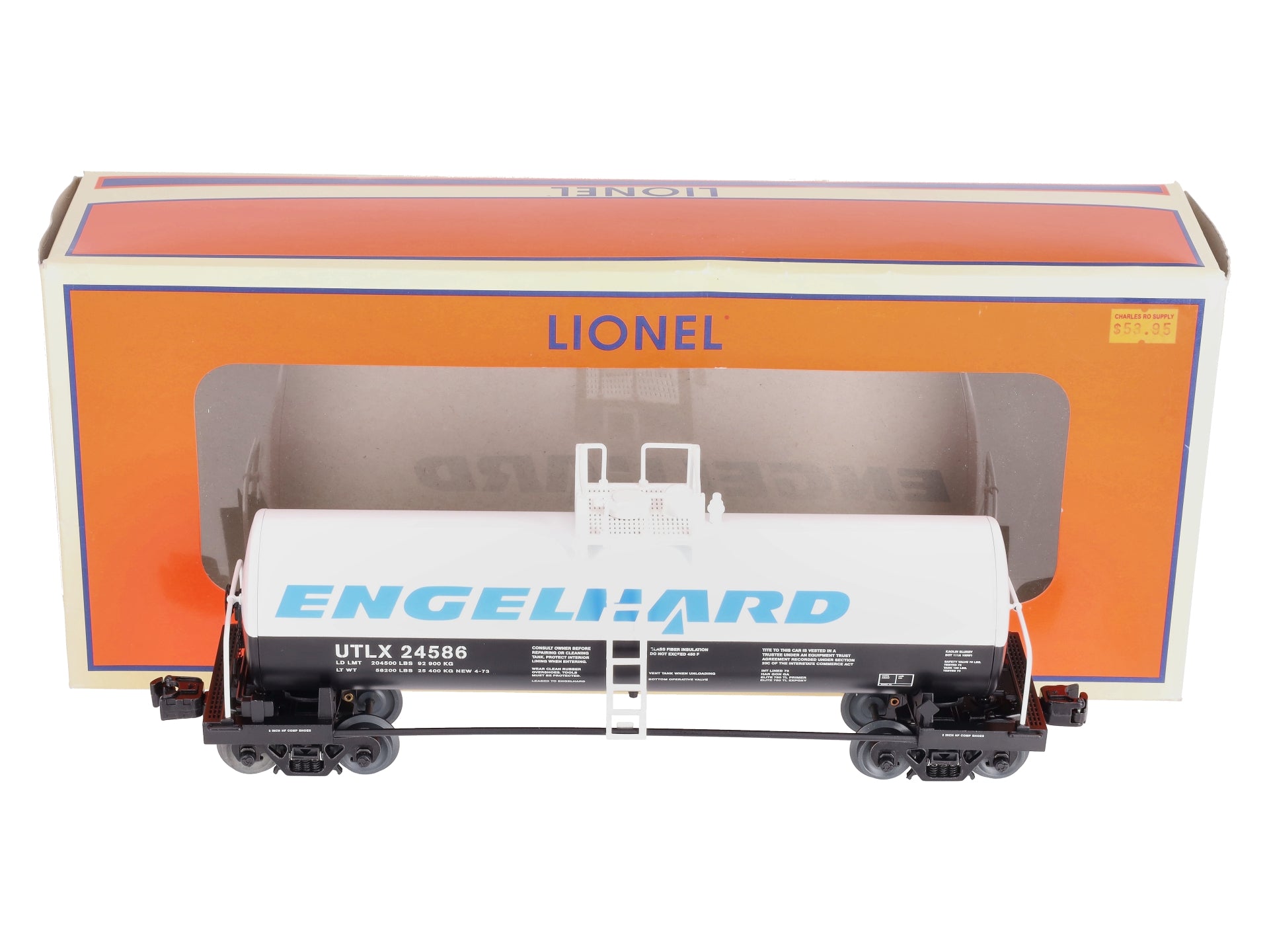 Lionel 6-82859 O Gauge Engelhard Unibody Tank Car #24586 – Trainz