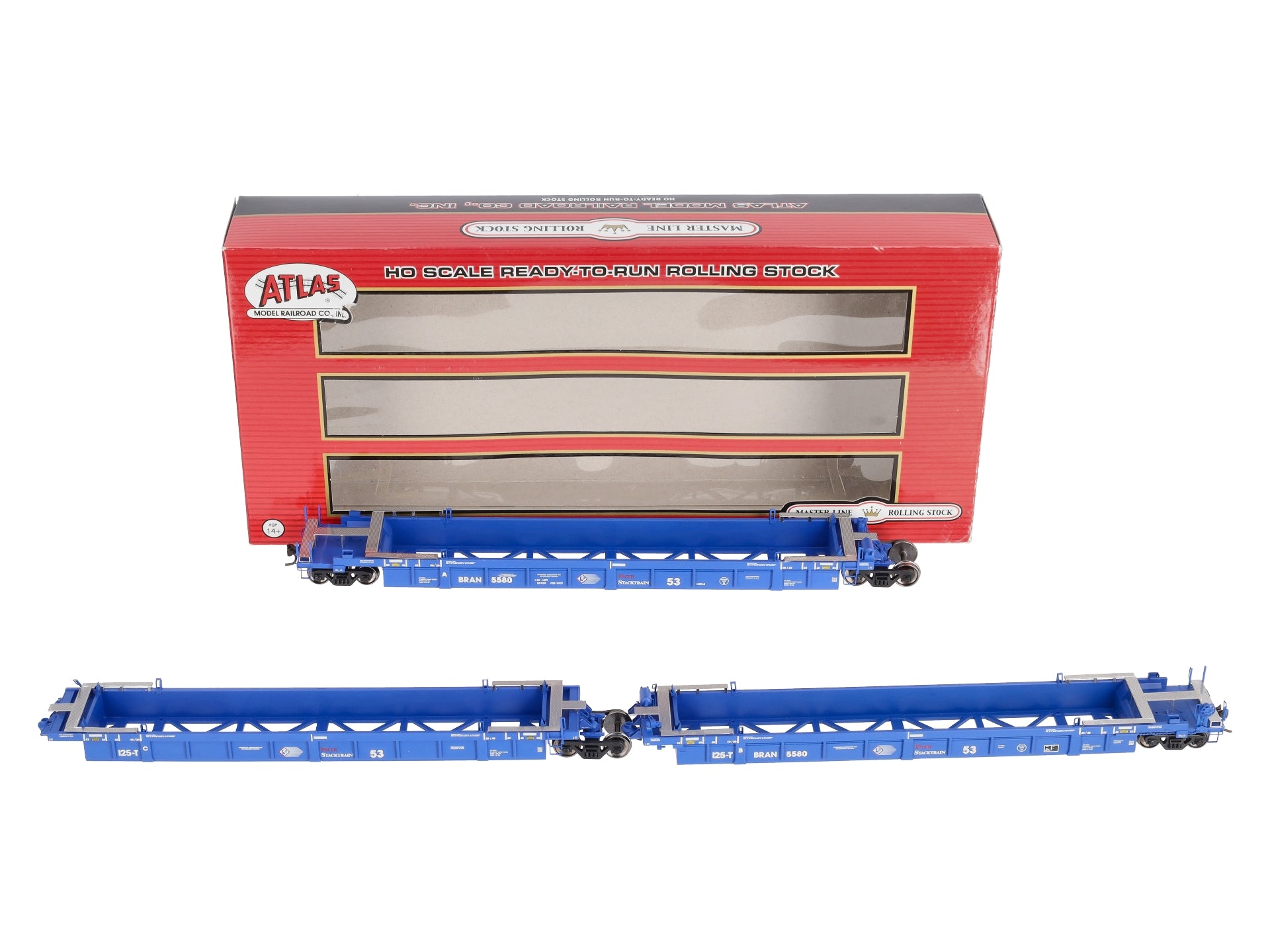 Atlas 20001269 HO Scale Pacer Stack Train Articulated Well Car #5580 ...