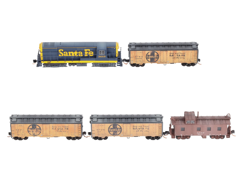 Micro-Trains 99301280 N Scale Santa Fe Weathered Diesel Freight Car Se ...