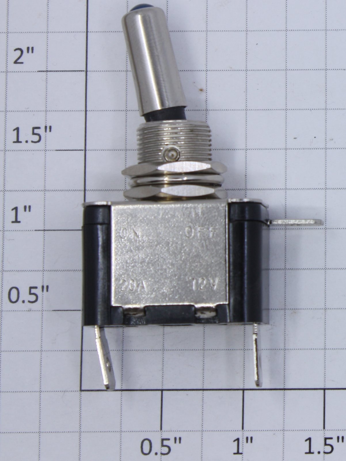 Acme 0103-09 SPST Illuminated Blue Lever Panel Toggle Switch 20A @ 12V ...