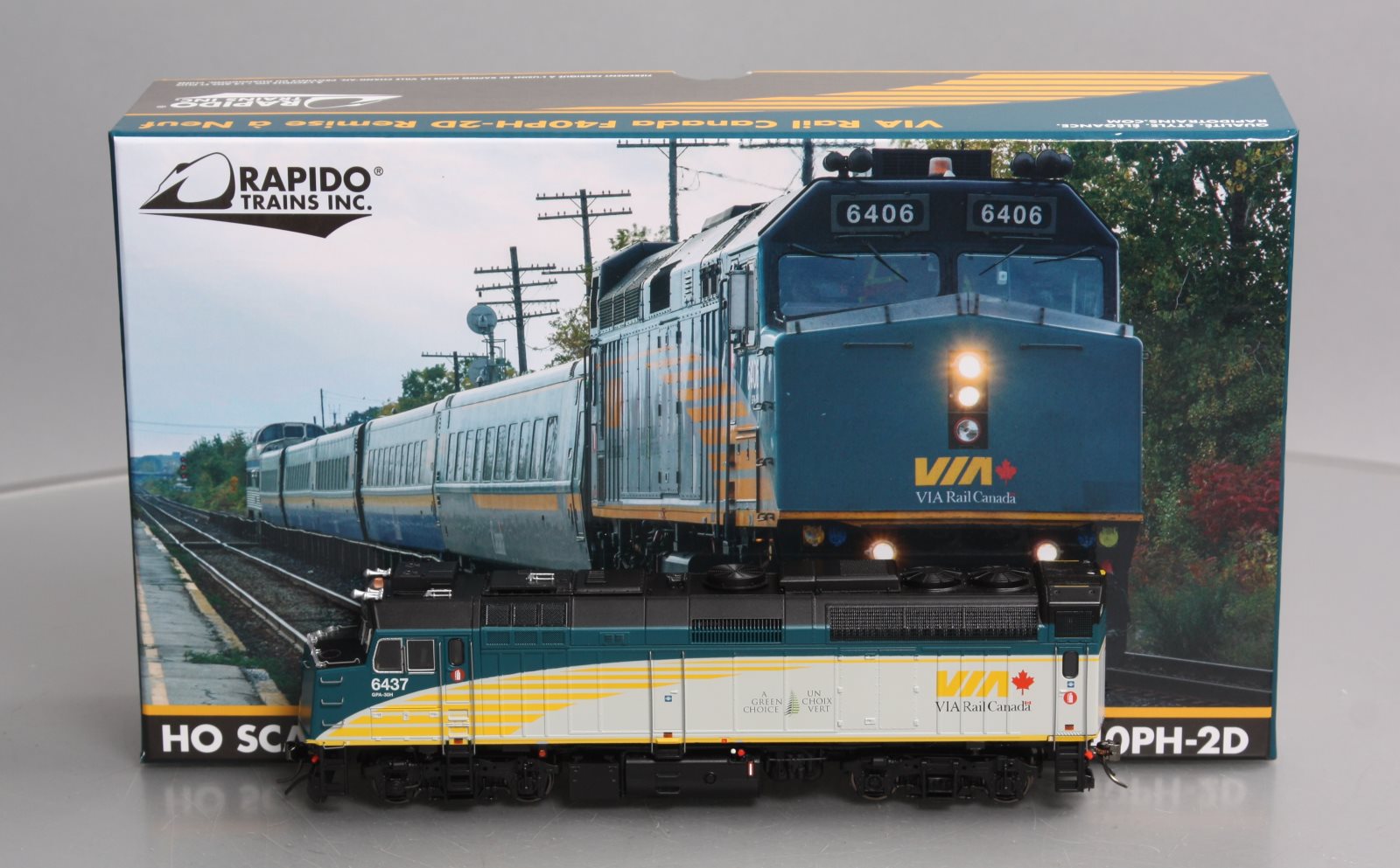 Rapido Trains 82505 HO VIA Rebuilt F40PH Diesel Locomotive #6347 w/ DC ...
