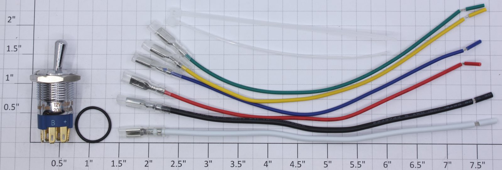 DaierTek TS16-10EL 12 VDC Waterproof Push Button Toggle Switch Lighted ...