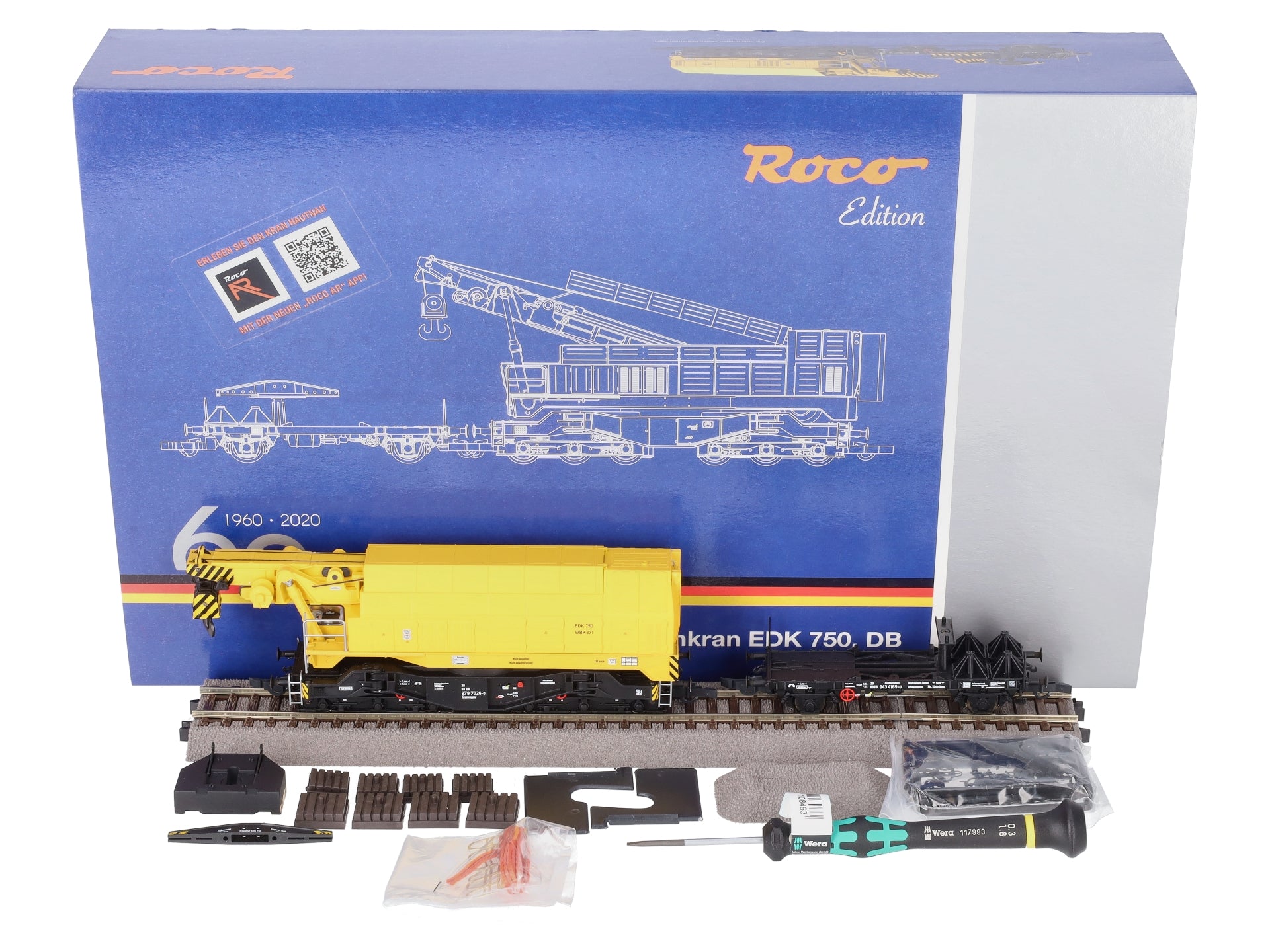 Roco 73035 HO Scale DB EDK 750 Slewing Railway Crane – Trainz