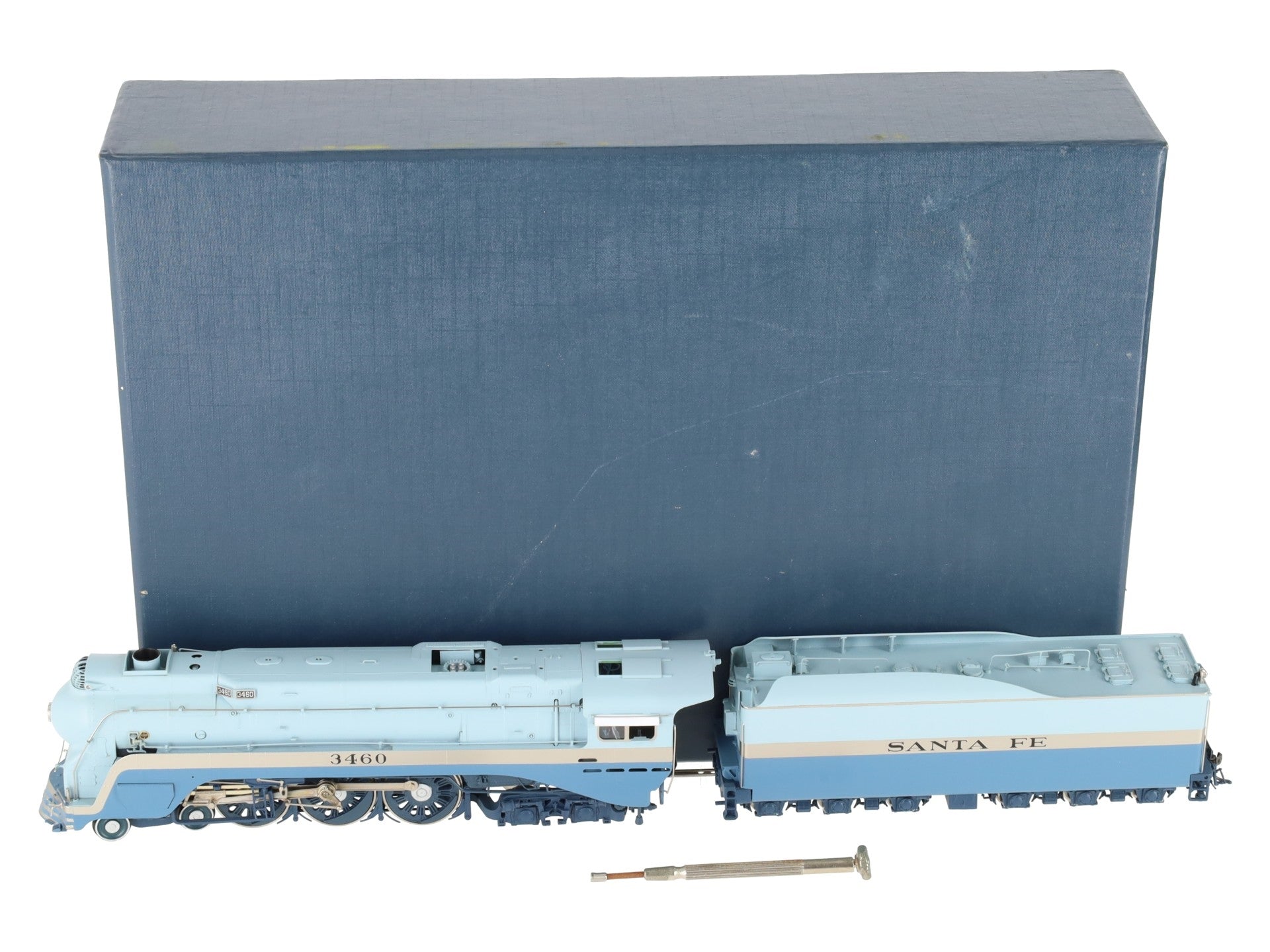 Hallmark HO Scale BRASS ATSF Streamlined 4-6-4 Blue Goose Steam Loco ...