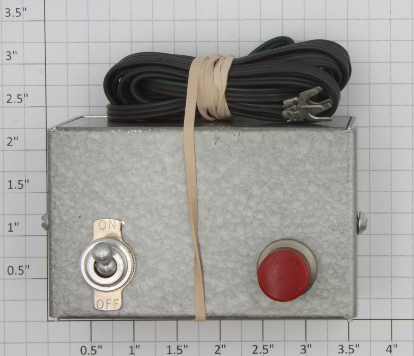 Acme 0701-3 3-Conductor Wire Toggle Switch Box with Momentary Red Swit ...