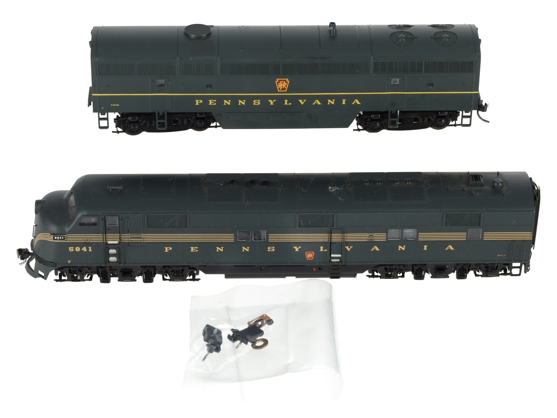 Proto 2000 HO Scale Pennsylvania E7A & FM C-Liner B Unit Diesels w/Sou ...