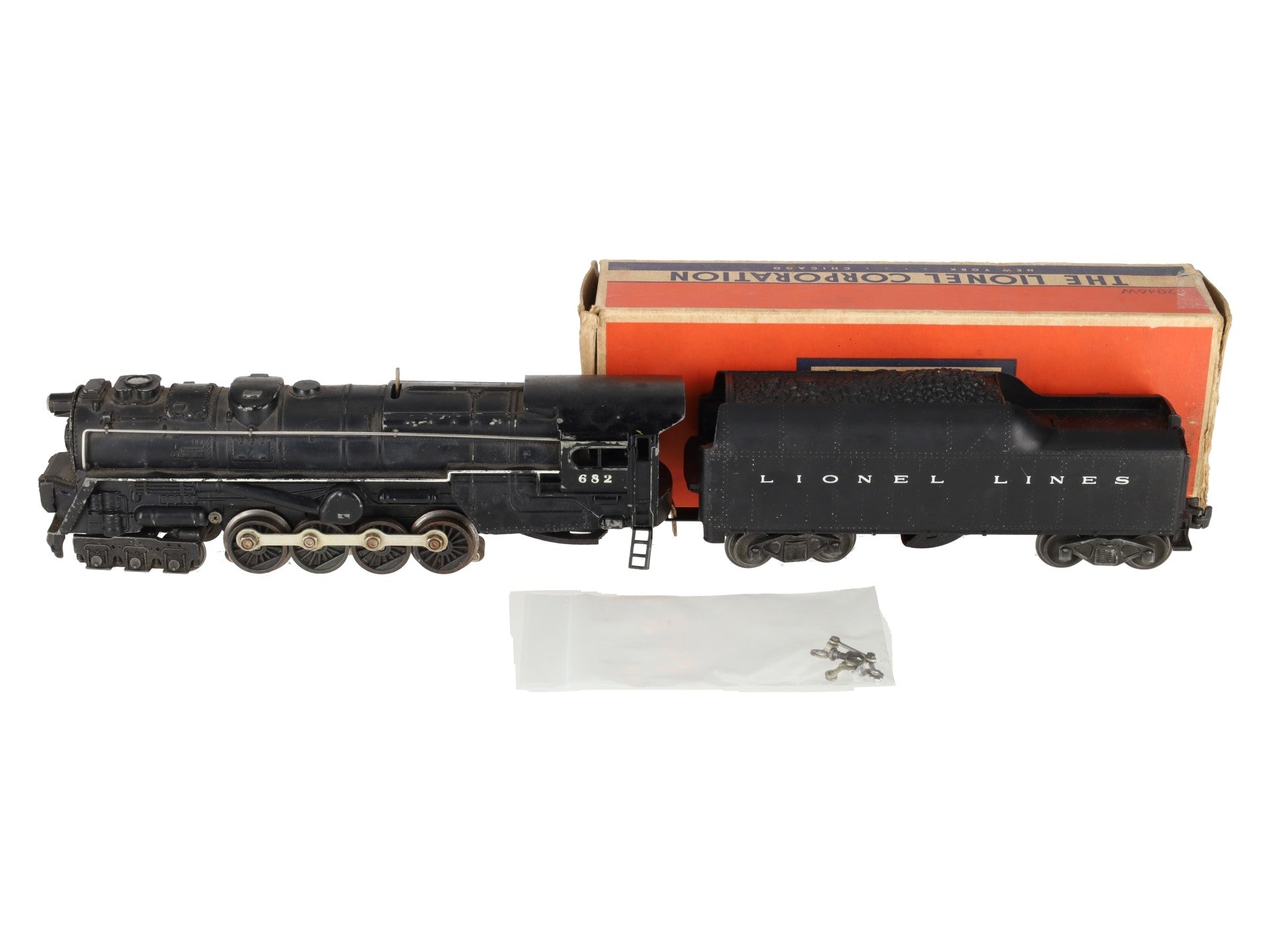 Lionel 682 Vintage O 6-8-6 Steam Turbine Locomotive w/2046W Tender VG ...
