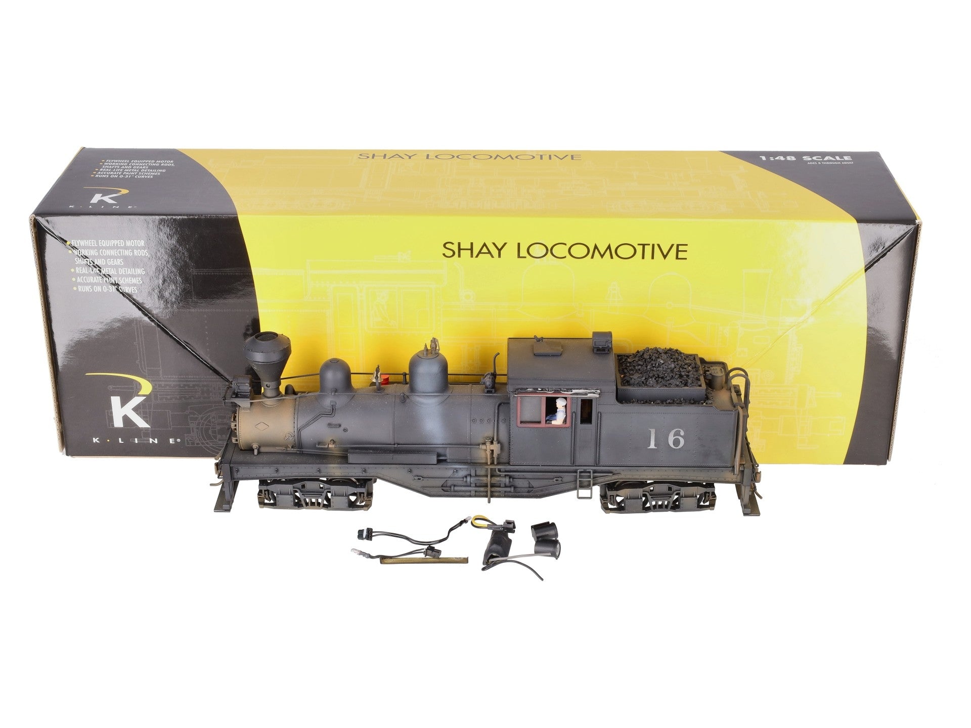 K-Line KS3400-0001 O Scale Customized Shay Locomotive #16 (2-Rail) - P ...