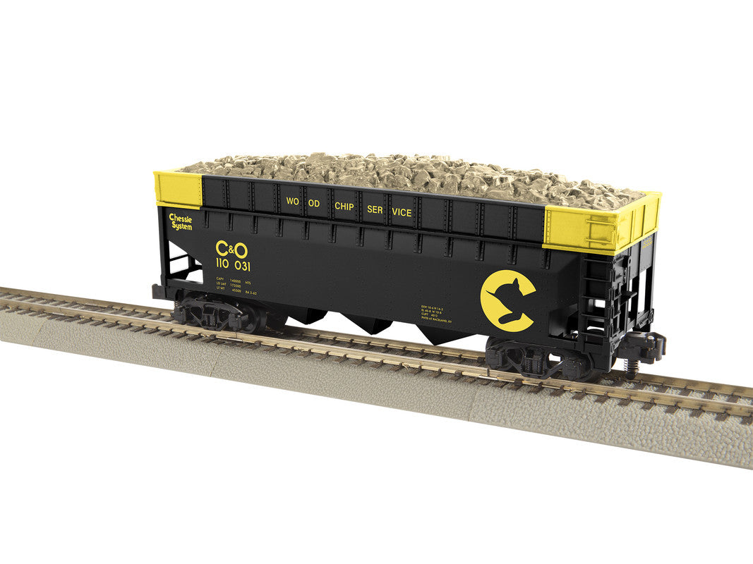 American Flyer 2219261 S Gauge Chessie Wood Chip Hopper #110031 – Trainz