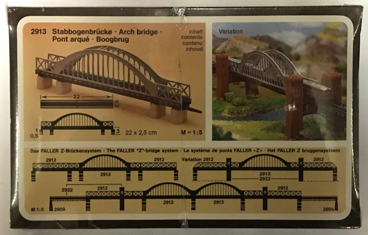 Faller 2913 Z Scale Deck Arch Bridge Building Kit – Trainz