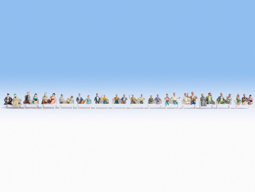 Noch 16050 HO Seated People without Legs Figures (Set of 30) – Trainz