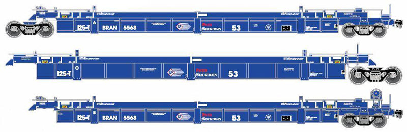 Atlas 20001267 HO Pacer Stack Train Thrall 53' Articulated Well Car #5 ...