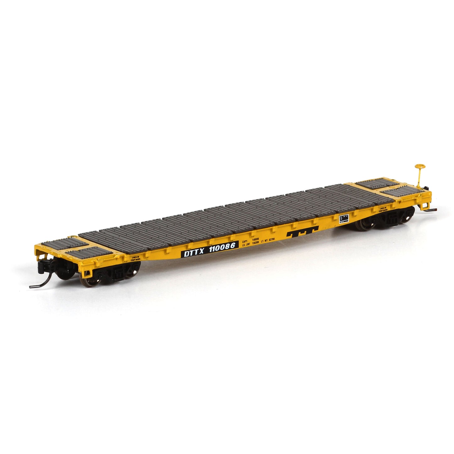 Athearn 24130 N Scale TTX 53' GSC Flat Car #110086 – Trainz