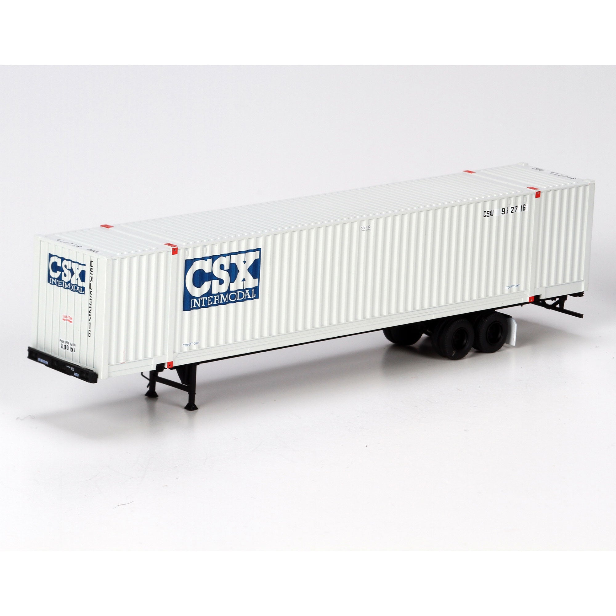 Athearn 28977 HO RTR CSX 53'' Jindo Intermodal Container & Chassis – Trainz