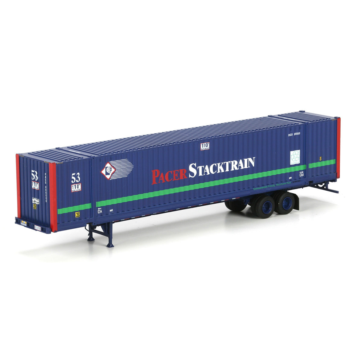 Athearn 28981 HO RTR Pacer Stacktrain 53'' Jindo Intermodal Container ...