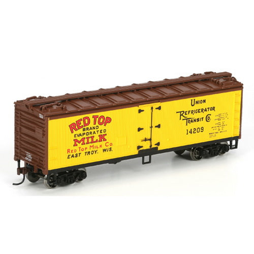 Roundhouse 85453 HO Red Top Milk 40' Wood Reefer #14209 – Trainz