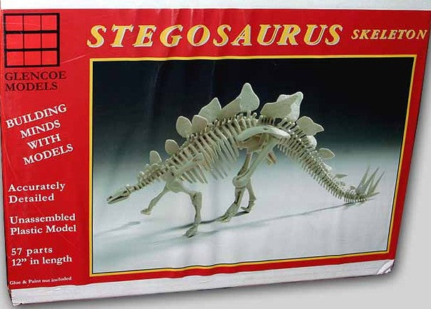 Glencoe Models 07907 1:25 Stegosaurus Skeleton Plastic Model Kit – Trainz