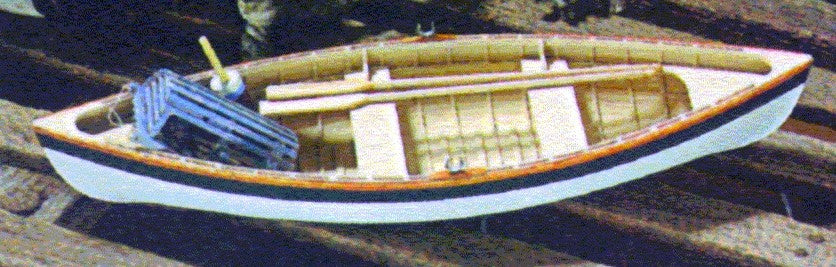 Midwest Products 977 1:14 Maine Peapod Lobster Boat Wooden Display Mod ...