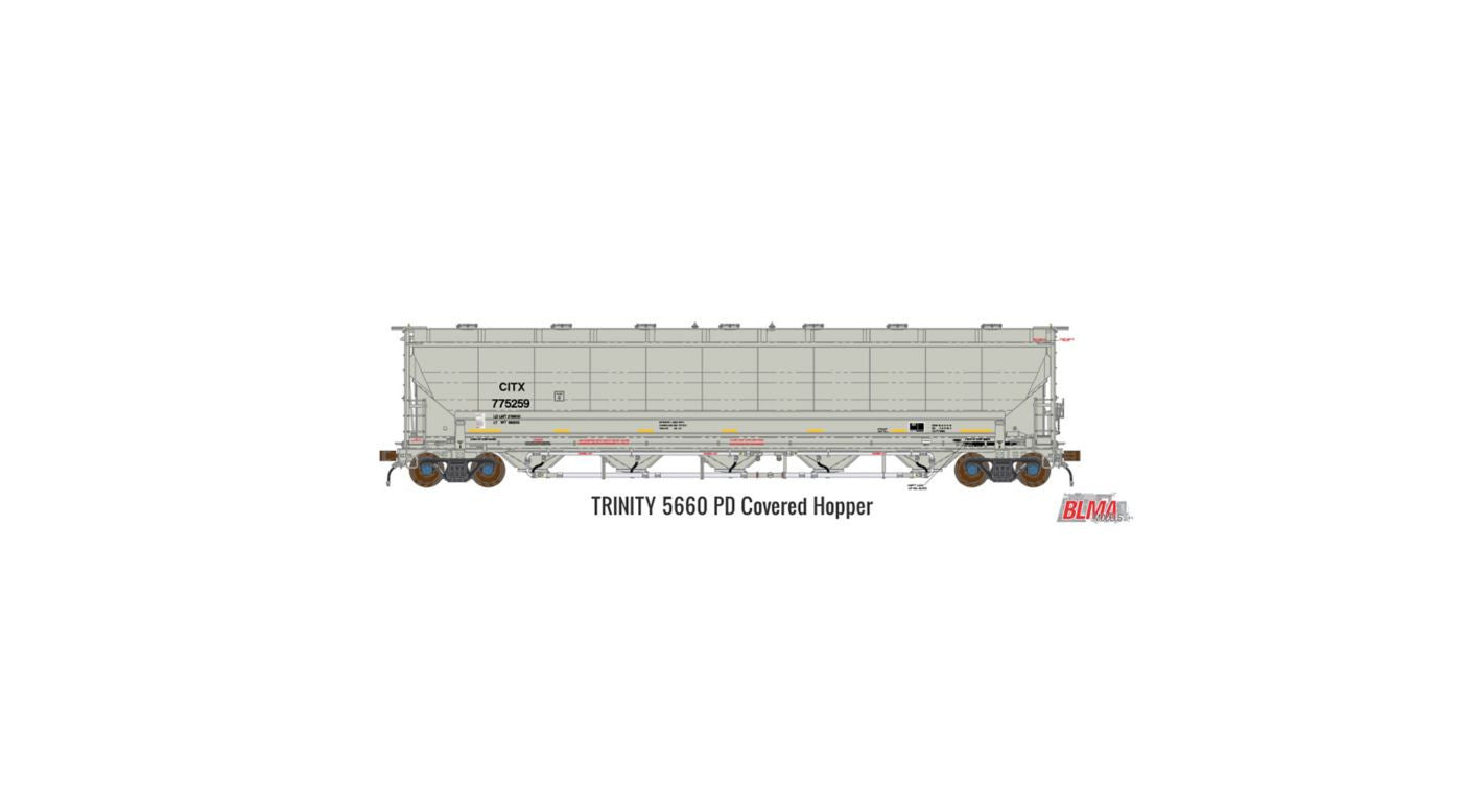 BLMA Models 19003 N Scale CITX Trinity 5660 Covered Hopper #775278 – Trainz