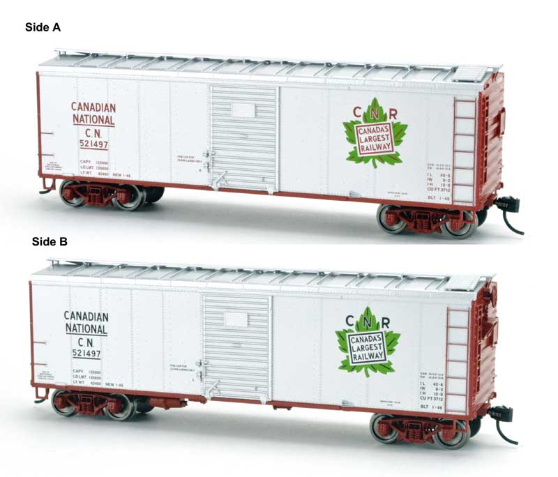 Bowser 42840 HO Canadian National RTR 40' Steel Side Boxcar #521497 ...